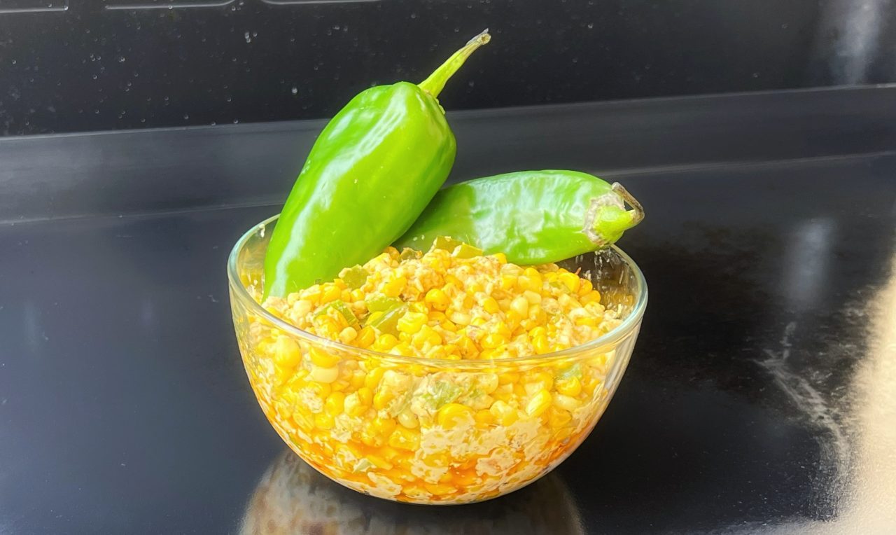 Hatch Chile Griddle Cream Corn - Cooking with CJ