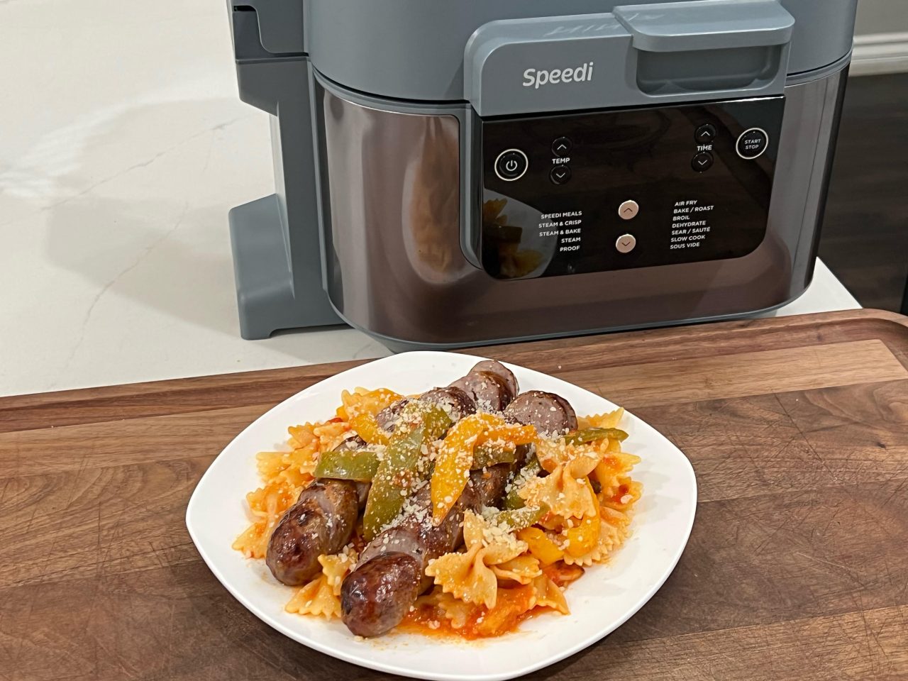 Ninja Speedi Sausage and Pepper Pasta! - Cooking with CJ